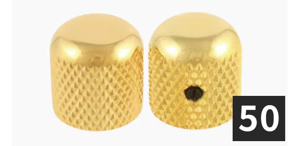 ALLPARTS ( オールパーツ ) MK-0110-B02 Dome Knobs, Gold (50個セット) 送料無料 | サウンドハウス