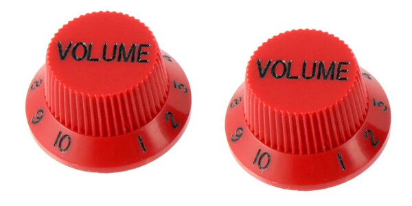ALLPARTS PK-0154-026 Set of 2 Red Volume Knobs | Sound House