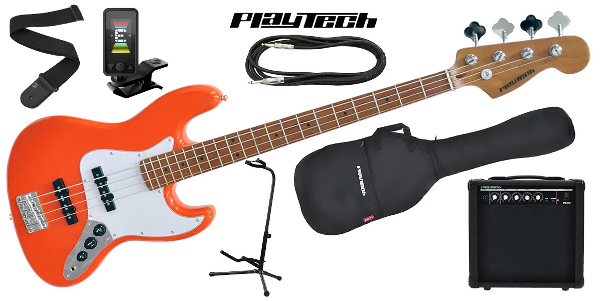 PLAYTECH ( プレイテック ) JB480 Orange エレキベース 初心者入門セット 送料無料 | サウンドハウス