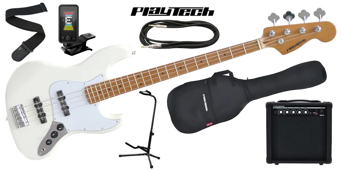 PLAYTECH ( プレイテック ) JB480 White エレキベース 初心者入門セット 送料無料 | サウンドハウス