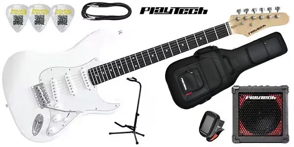 PLAYTECH ( プレイテック ) ST250 ギター入門セット Rich White 送料無料 | サウンドハウス
