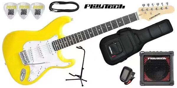 PLAYTECH ( プレイテック ) ST250 ギター入門セット Yellow 送料無料 | サウンドハウス
