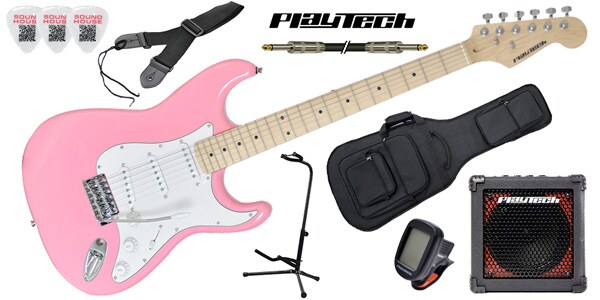 PLAYTECH ( プレイテック ) >ST250 ギター入門セット Maple Pink 送料無料 | サウンドハウス