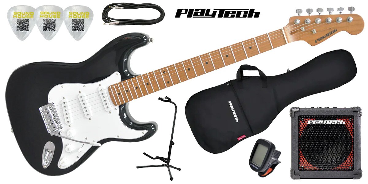 PLAYTECH ( プレイテック ) ST280ギター入門セット Black 送料無料 | サウンドハウス