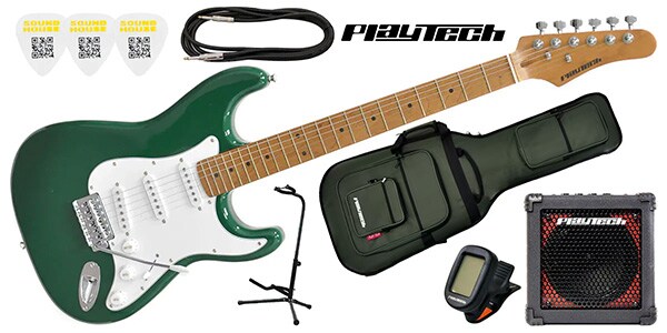 PLAYTECH ( プレイテック ) ST280ギター入門セット Green 送料無料 | サウンドハウス
