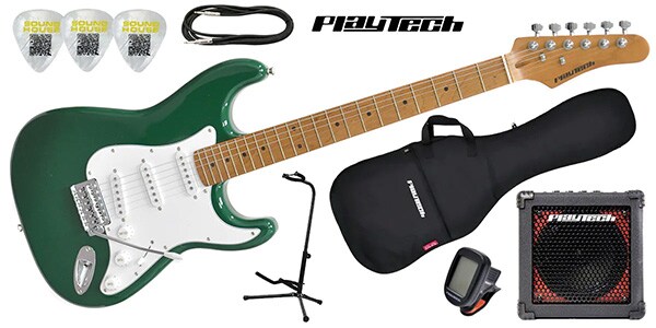 PLAYTECH ST280ギター入門セット Green 送料無料 | Sound House