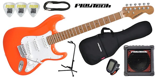 PLAYTECH ( プレイテック ) ST280ギター入門セット Orange 送料無料 | サウンドハウス