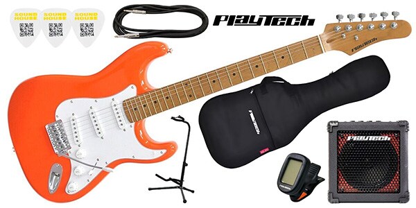 PLAYTECH ( プレイテック ) ST280ギター入門セット Orange 送料無料 | サウンドハウス