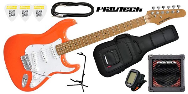PLAYTECH ST280ギター入門セット Orange 送料無料 | Sound House