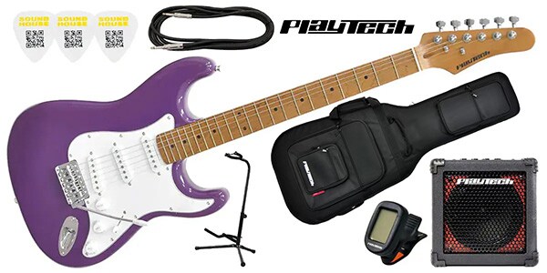 PLAYTECH ( プレイテック ) ST280ギター入門セット Purple 送料無料 | サウンドハウス