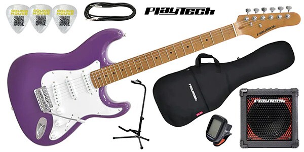 PLAYTECH ST280ギター入門セット Purple 送料無料 | Sound House