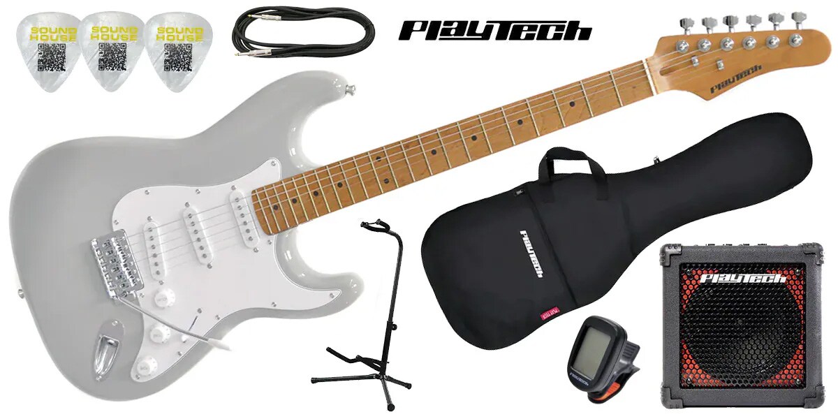 PLAYTECH ( プレイテック ) ST280ギター入門セット Grey 送料無料 | サウンドハウス