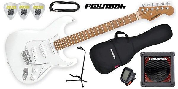 PLAYTECH ( プレイテック ) ST280ギター入門セット White 送料無料 | サウンドハウス