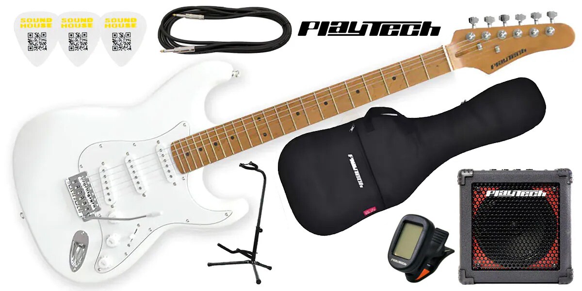 PLAYTECH ST280ギター入門セット White 送料無料 | Sound House