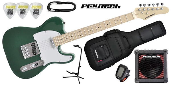 PLAYTECH ( プレイテック ) TL250ギター入門セットMaple Green 送料無料 | サウンドハウス
