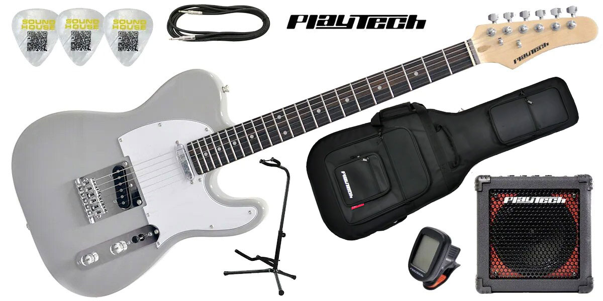 PLAYTECH ( プレイテック ) TL250 ギター入門セットGRAY 送料無料 | サウンドハウス