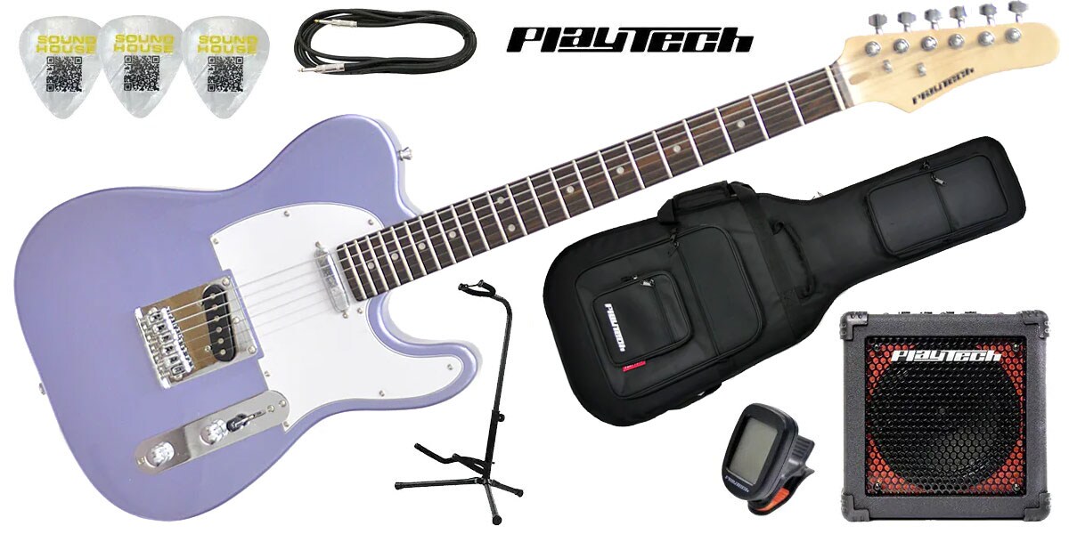 PLAYTECH ( プレイテック ) TL250 ギター入門セットMetallic Blue 送料無料 | サウンドハウス