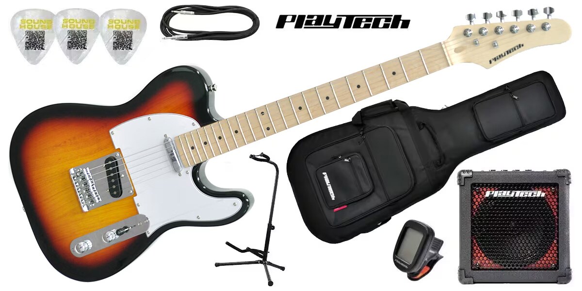 PLAYTECH ( プレイテック ) TL250ギター入門セットMaple Sunburst 送料無料 | サウンドハウス