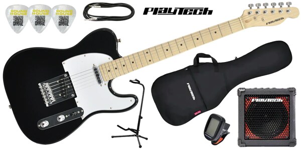 PLAYTECH ( プレイテック ) TL250ギター入門セットMaple Black 送料無料 | サウンドハウス