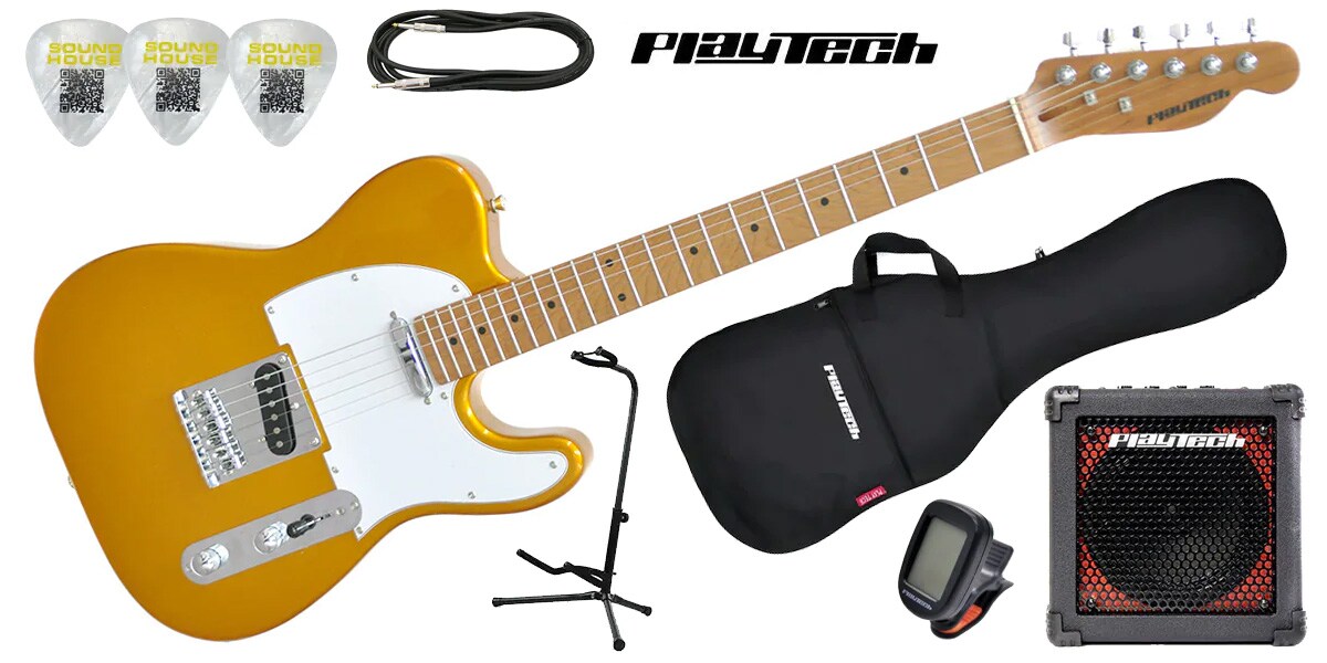 PLAYTECH TL280ギター入門セット Gold 送料無料 | Sound House