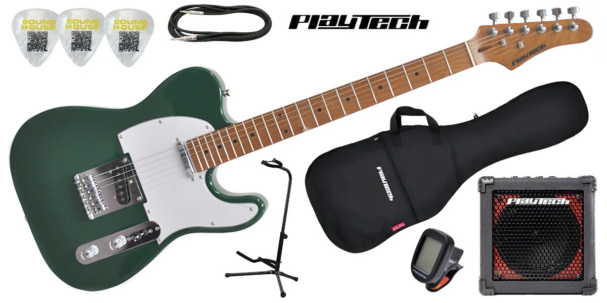 PLAYTECH ( プレイテック ) TL280ギター入門セット Green 送料無料 | サウンドハウス