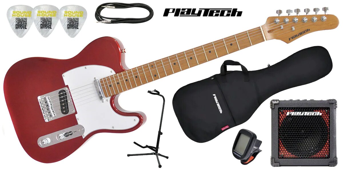 PLAYTECH ( プレイテック ) TL280ギター入門セット Metallic Red 送料無料 | サウンドハウス