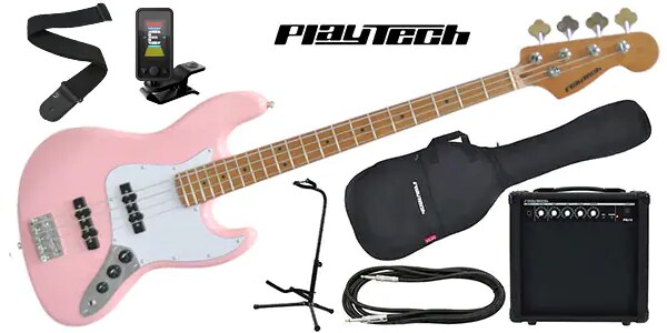 PLAYTECH ( プレイテック ) JB480 Pink エレキベース 初心者入門セット 送料無料 | サウンドハウス