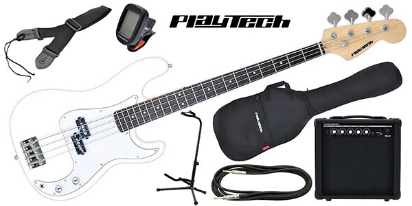 PLAYTECH ( プレイテック ) >PB450 White エレキベース 初心者入門セット 送料無料 | サウンドハウス