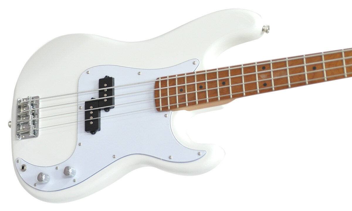 PLAYTECH ( プレイテック ) PB480 White【カーボナイズド・メイプルネック】 送料無料 | サウンドハウス