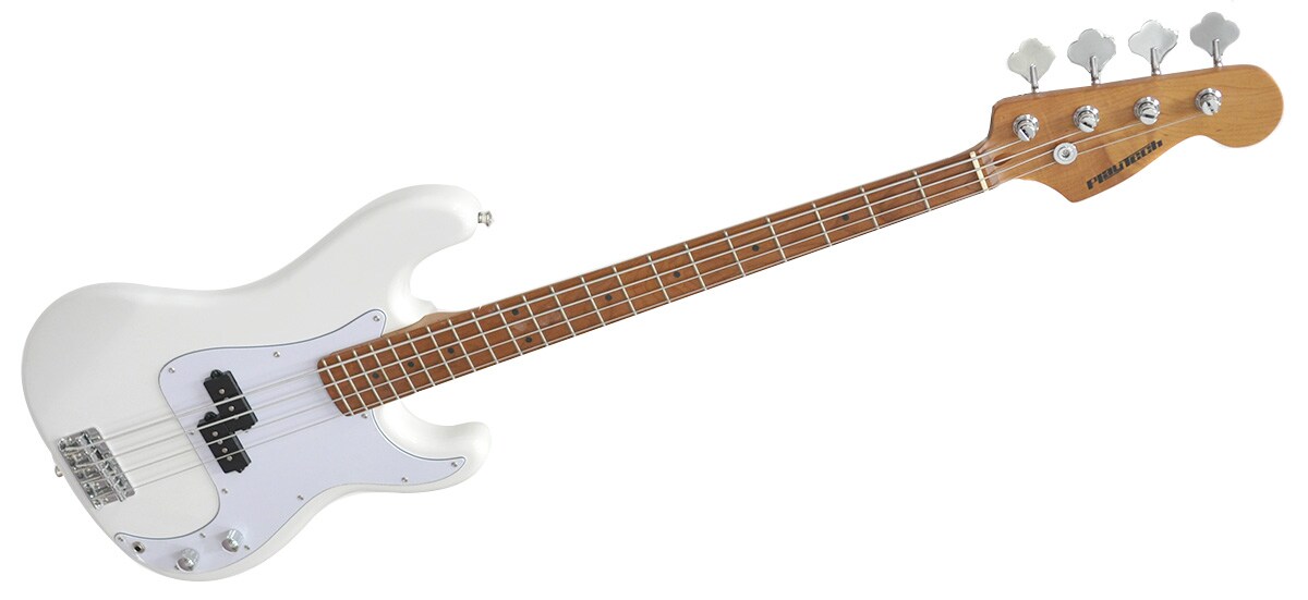 PLAYTECH ( プレイテック ) PB480 White【カーボナイズド・メイプルネック】 送料無料 | サウンドハウス